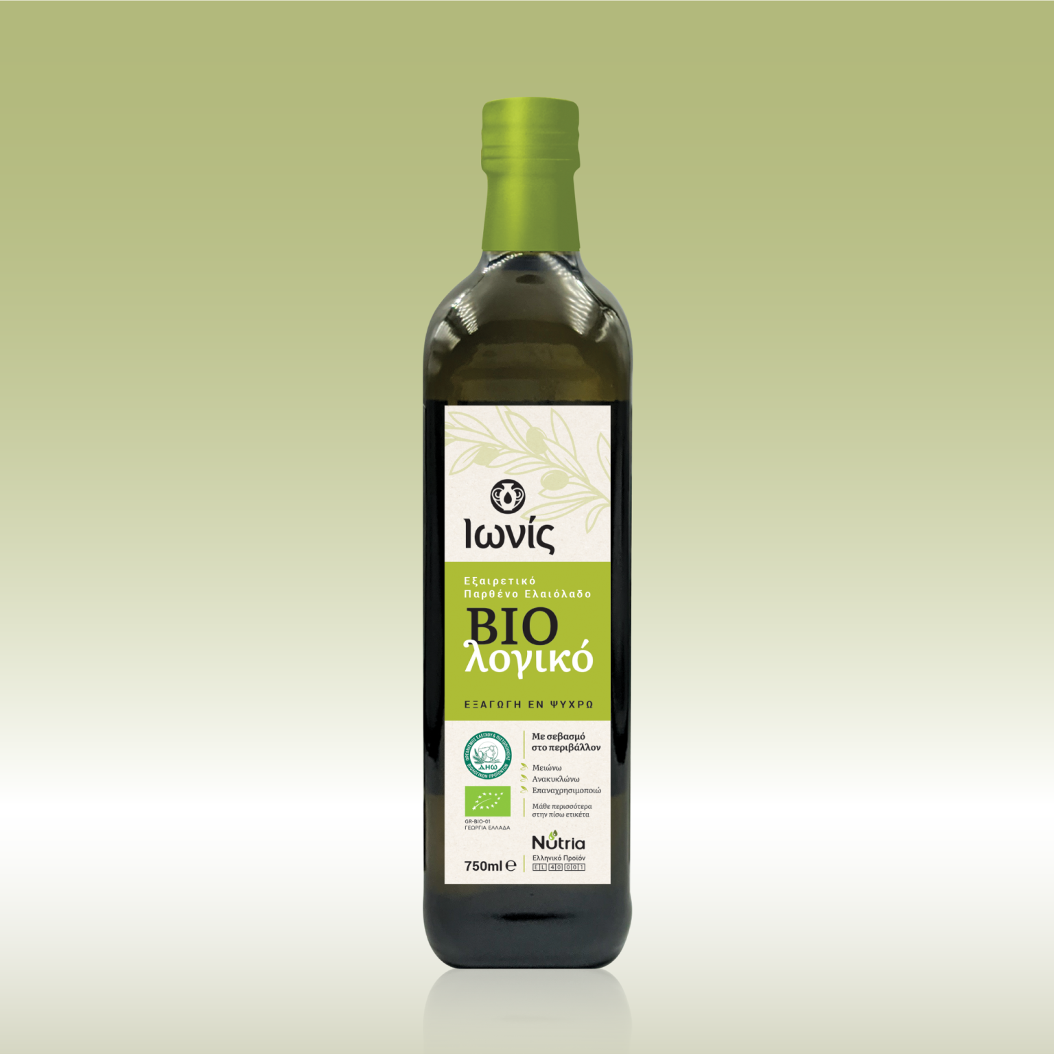 Ιωνίς Organic extra virgin olive oil - Nutria